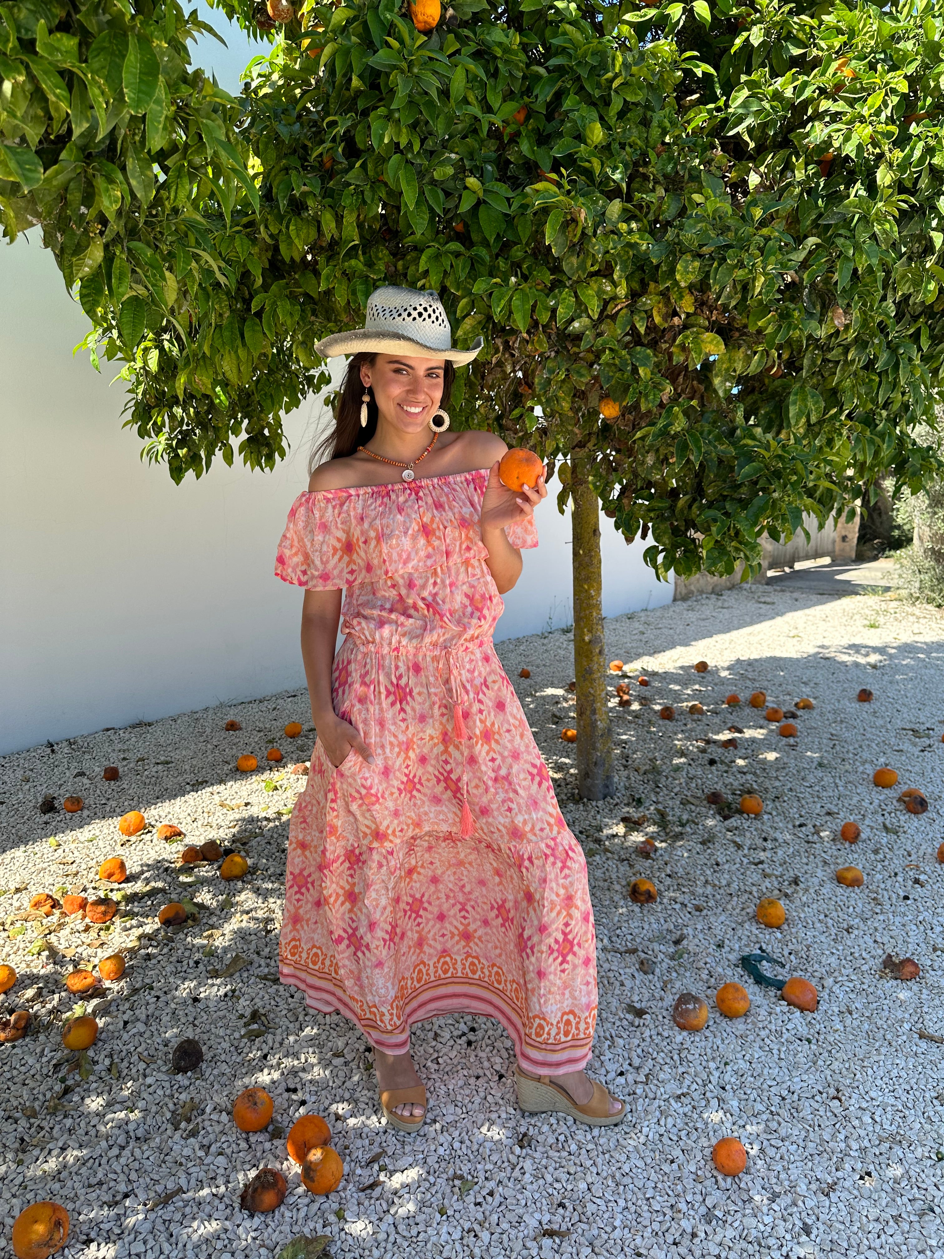 Valery Vain Riva Dress In Sunset FINAL SALE – Beach 2 Bar London
